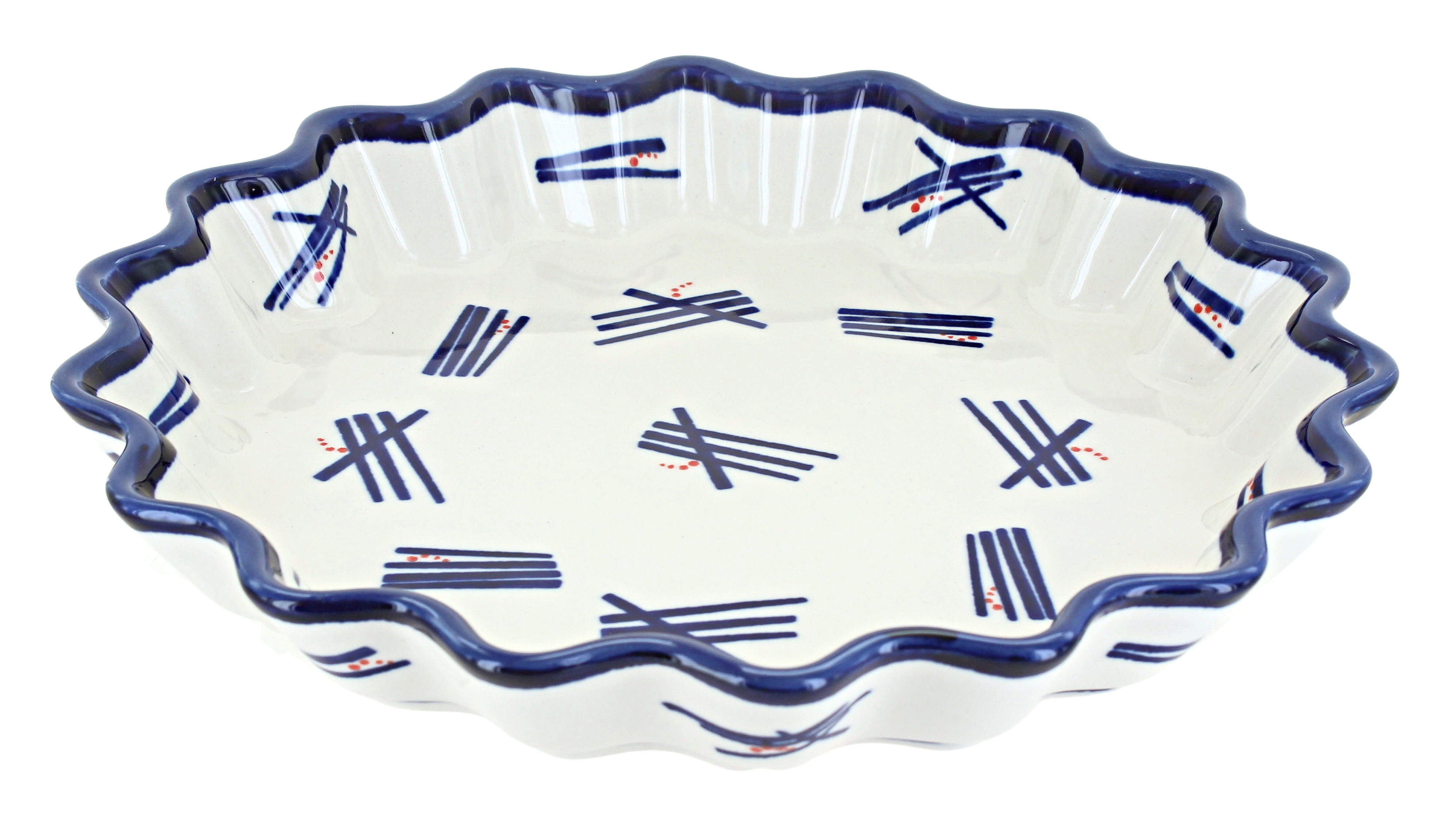 Blue Rose Polish Pottery Zoe Quiche Dish - Walmart.com