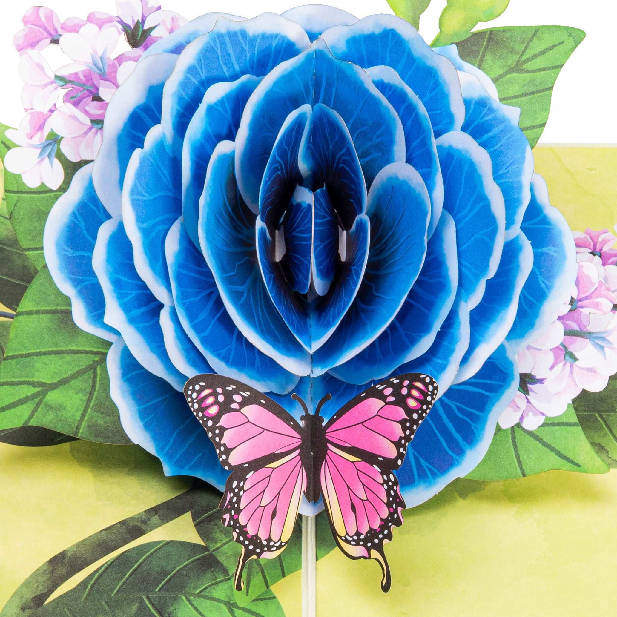 Blue Rose Pop Up Card - Walmart.com