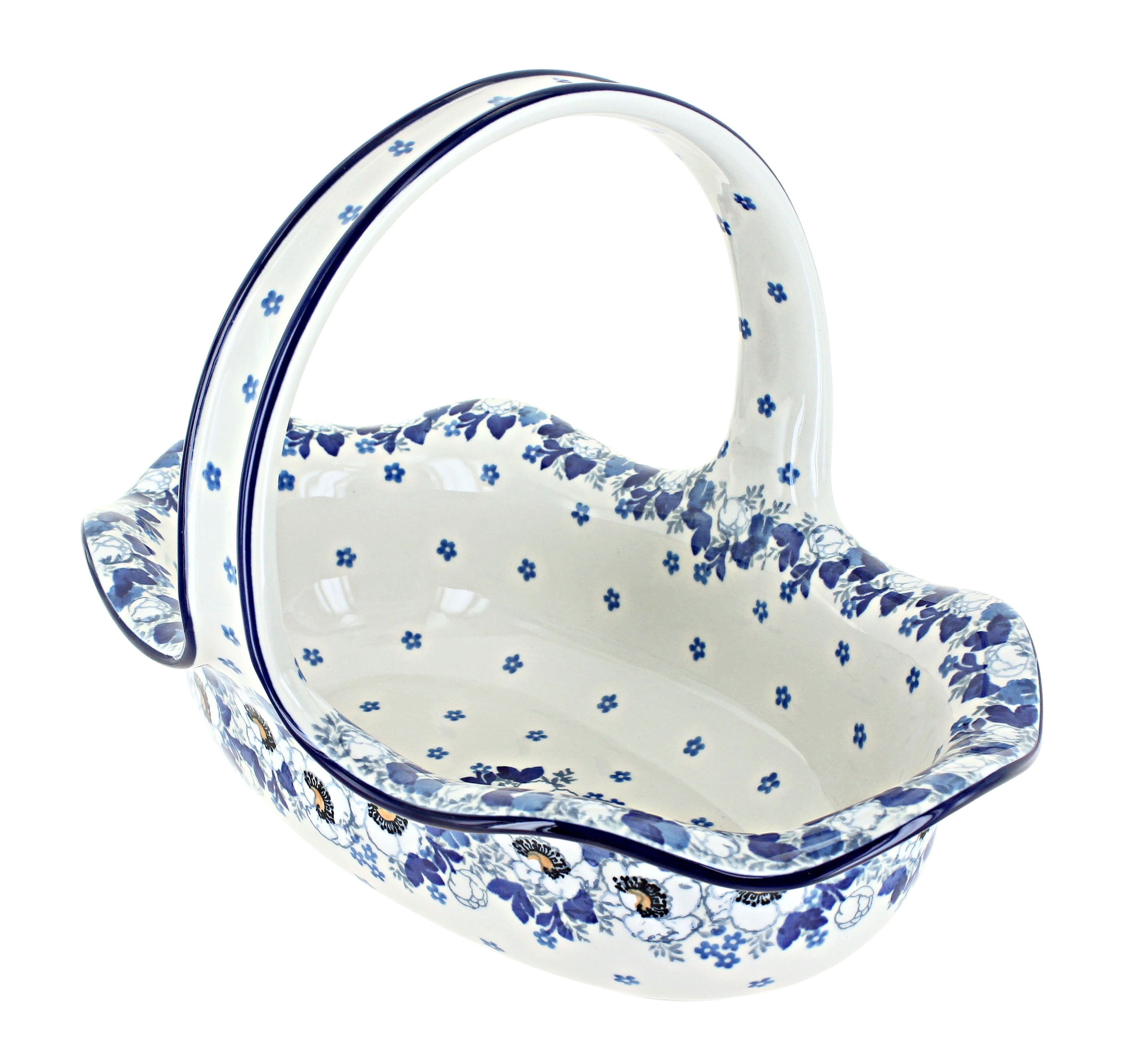 Blue Rose Pottery Stoneware Oval Storage Baskets - Walmart.com