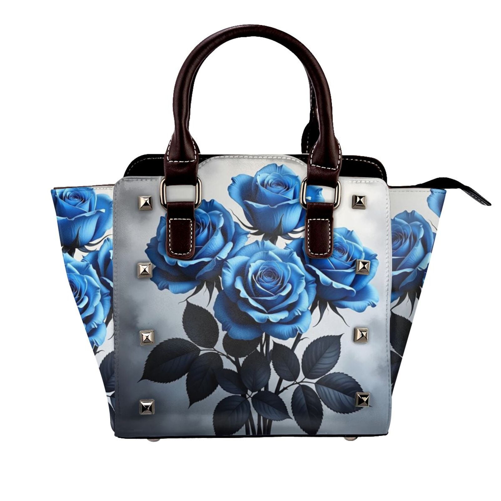 Blue Rose Rivet Fashion One-Shoulder Women's Handbag Tote Bag - Walmart.com