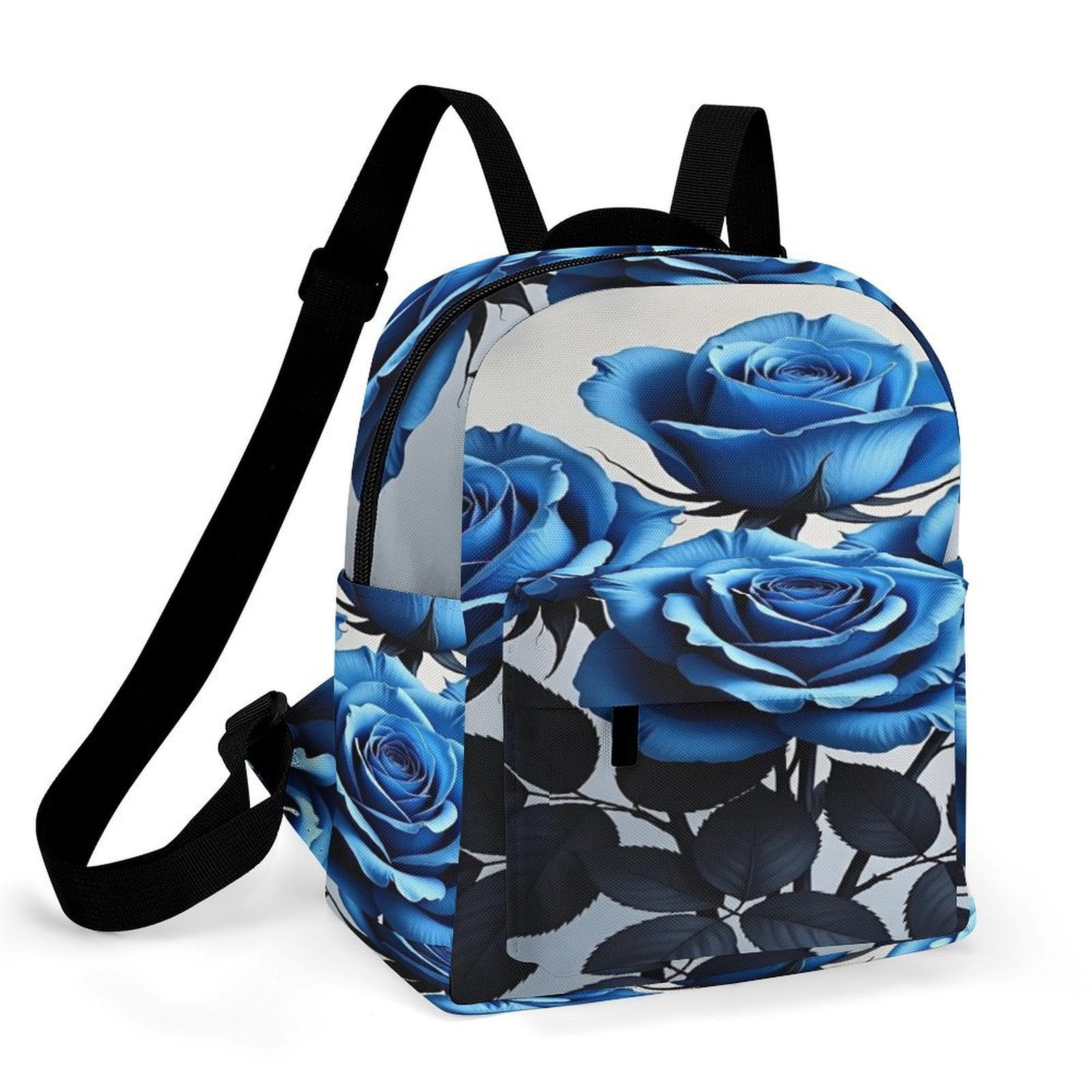 Blue Rose Small Backpack Cute Mini Backpacks For Woman Lightweight ...