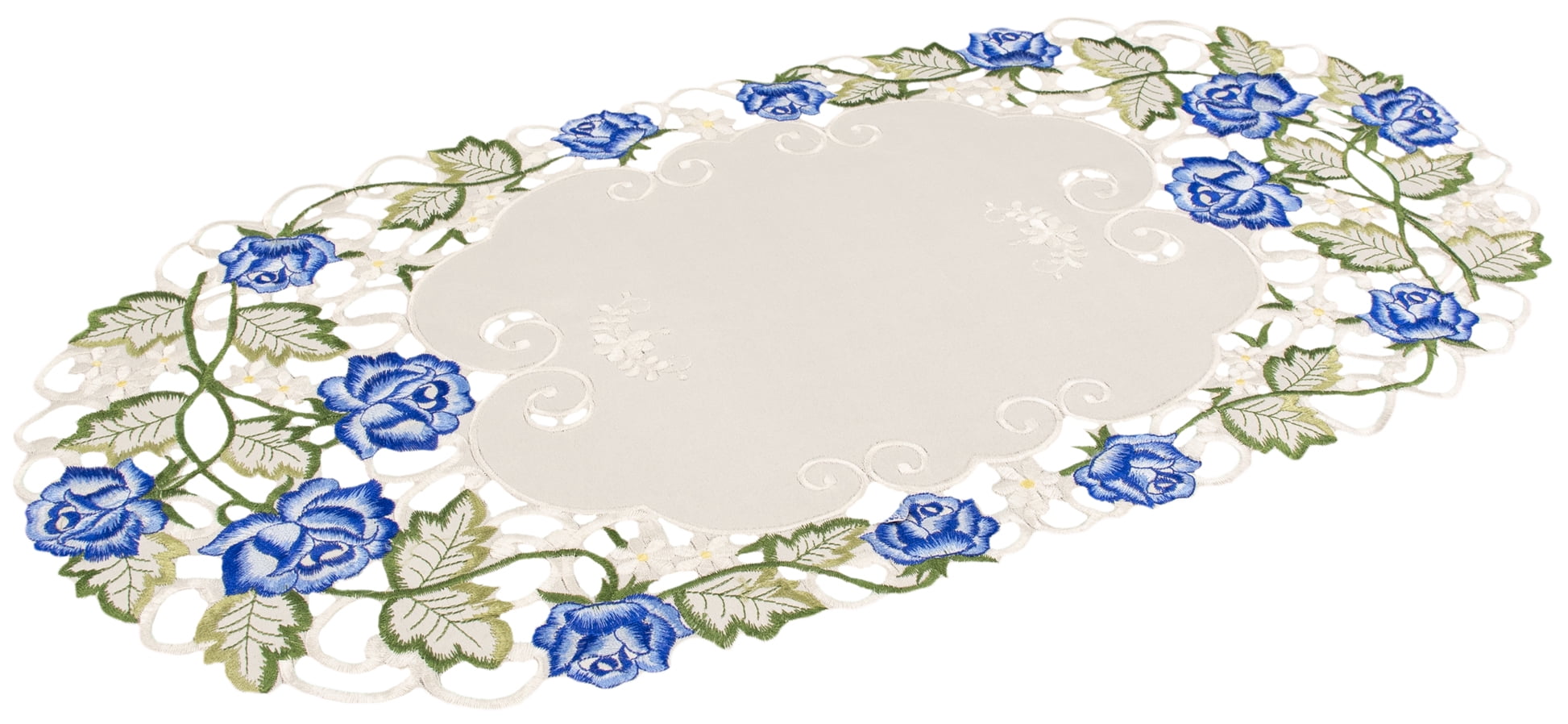 Blue Rose Table Runner (12.5"x26") - Walmart.com