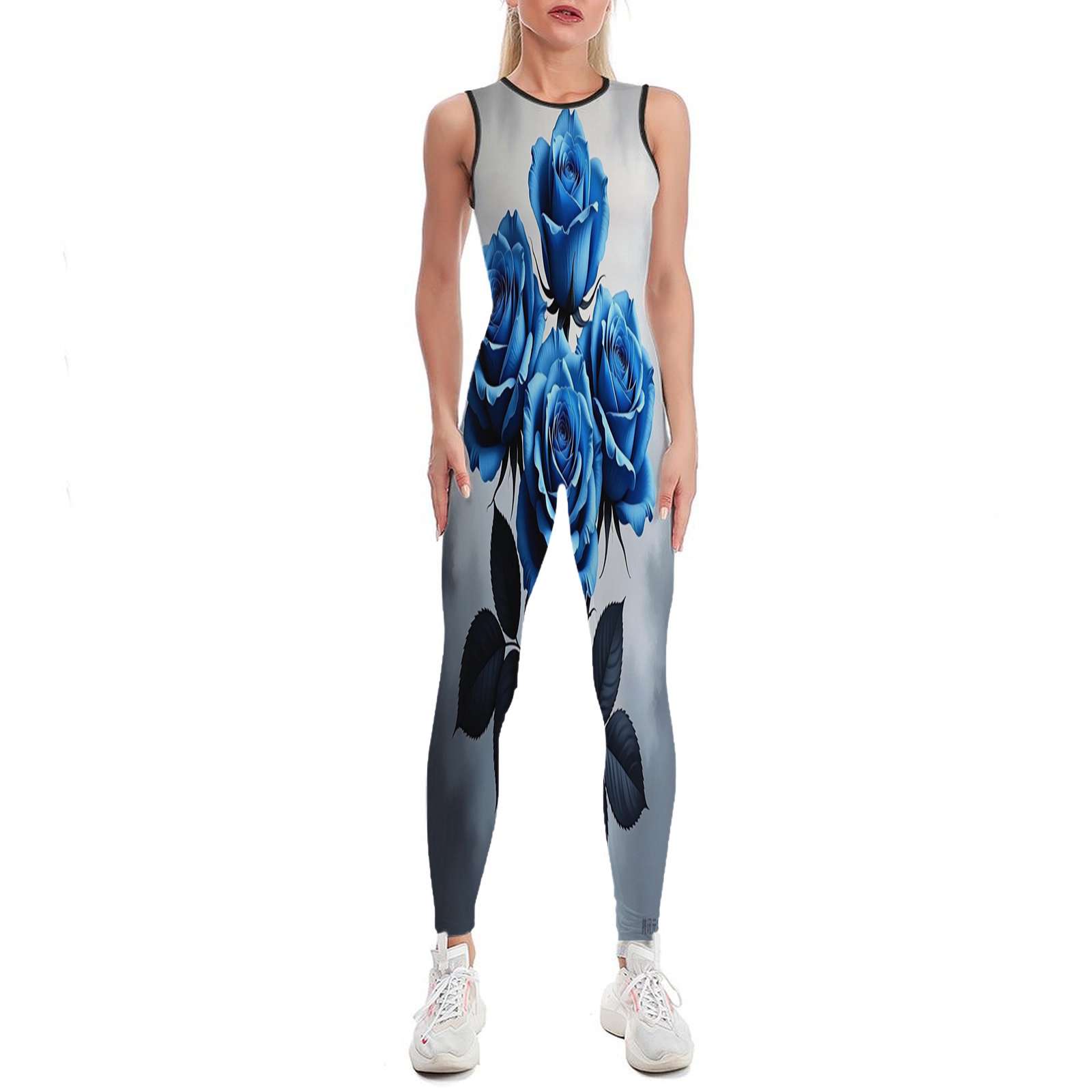 Blue Rose Women's One Piece Yoga Jumpsuits Leggings Playsuit Gym Suit ...