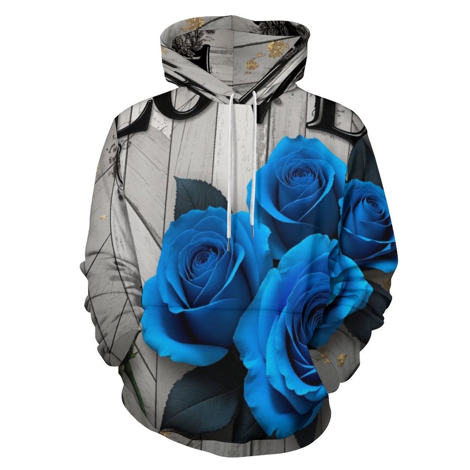 Blue Roses Love Art Print-2 3d Sweatshirts Hoodie Fashion Casual ...