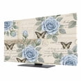 Blue Roses TV Cover for 32 Inch Screen, Stretch Fabric Dustproof TV ...