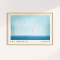 Blue Rothko Inspired Art Print, Minimalist Sky And Birds Poster ...
