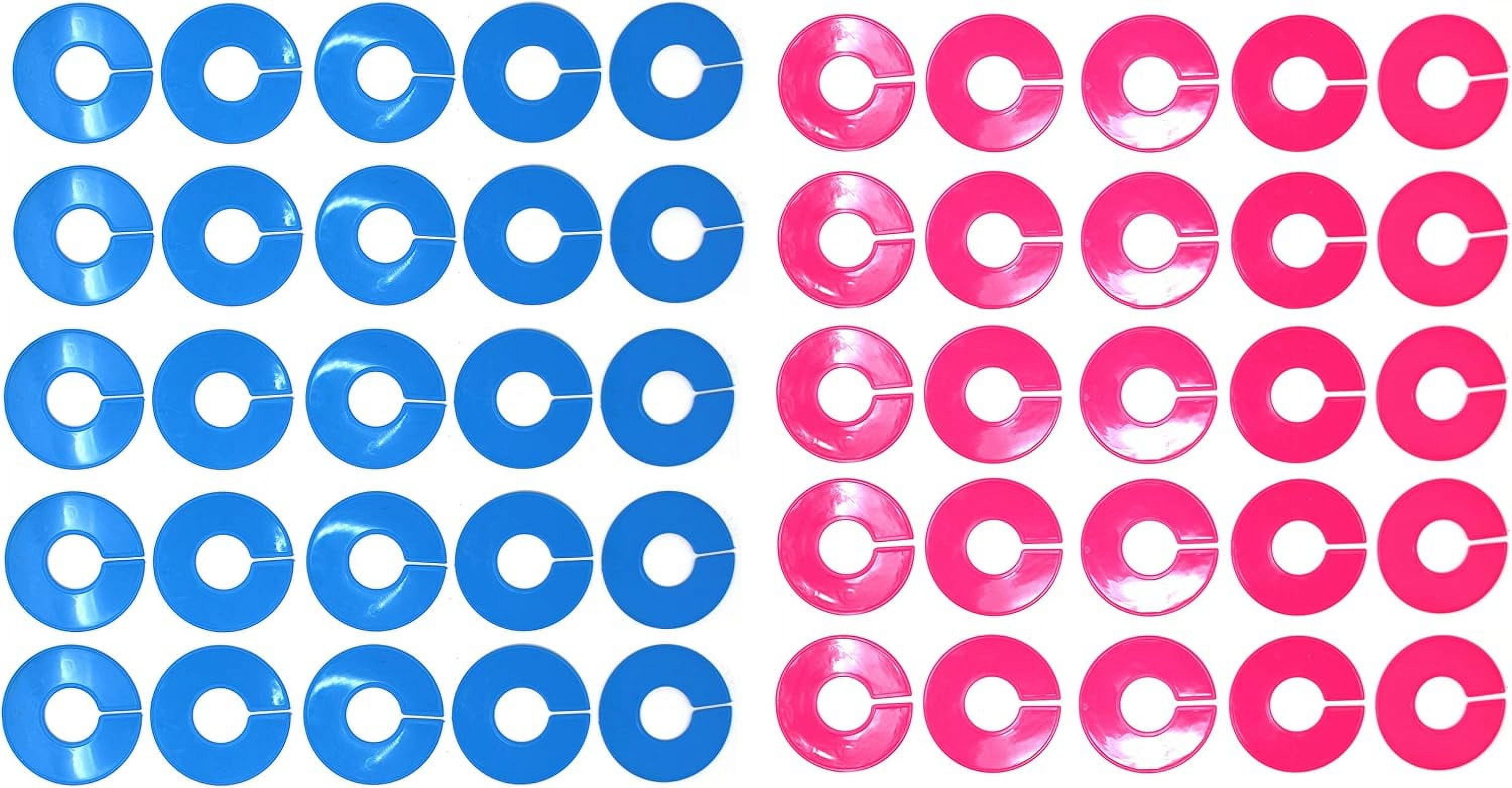 Blue Round Clothing Rack Size Divider - Multi-Pack (50) - Walmart.com