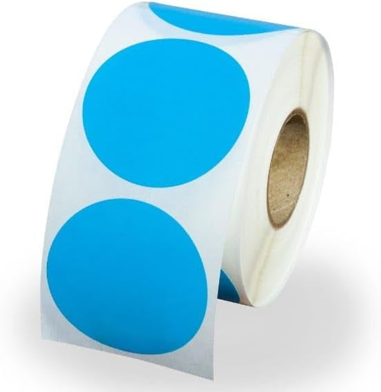 | Blue Round Color Coding Inventory Labeling Dot Labels/Stickers - 1.5 ...