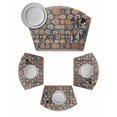 Blue Round Table Placemats Set of 4 Wedge Placemats, Ethnic Modern ...
