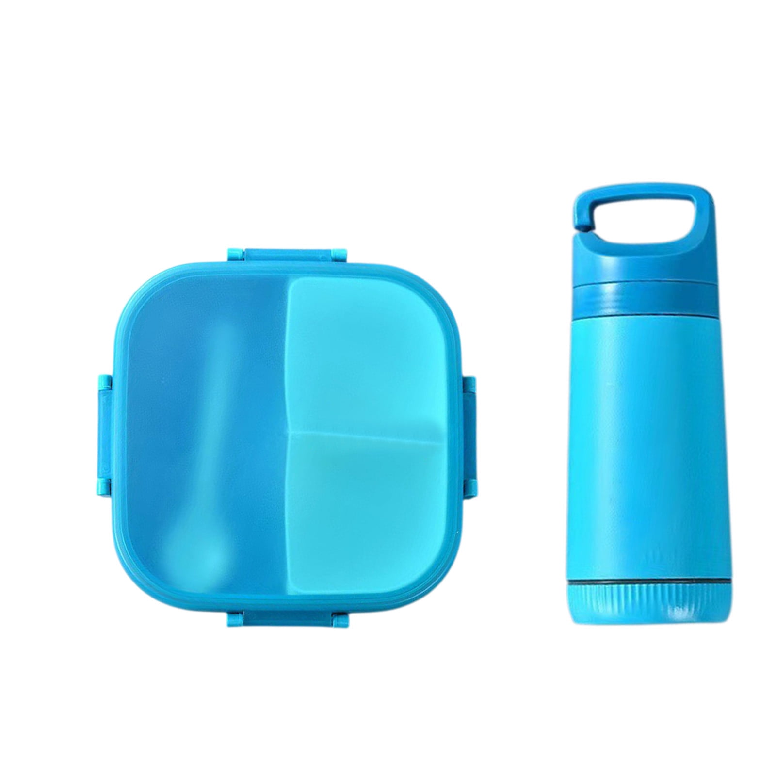 Blue Royal Blue Cubed Meal Prep System With Matching Travel Mug And Non ...