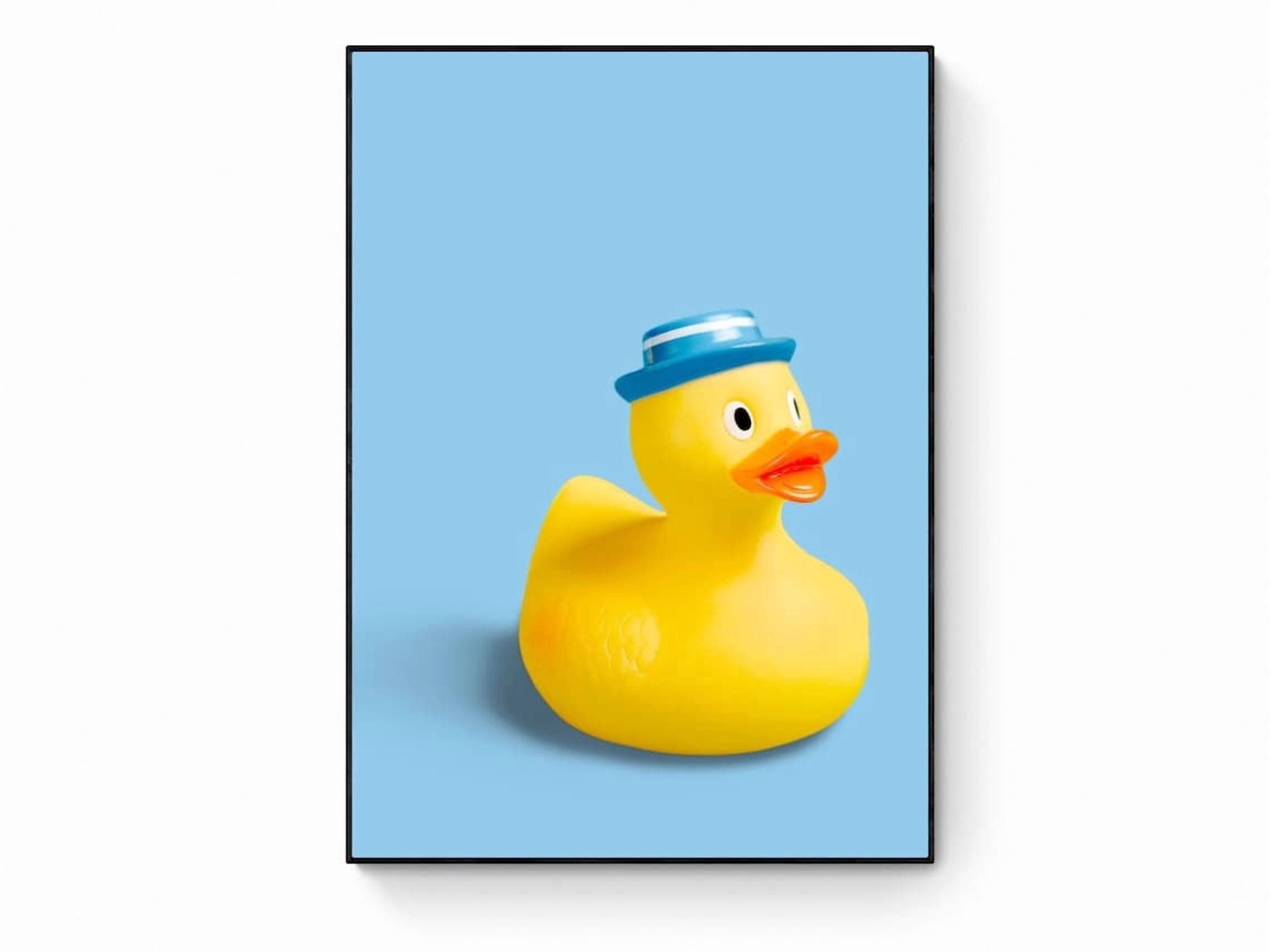 Blue Rubber Duck Pop Art Wall Art Fun Bathroom Decor Y2K Style, Poster ...