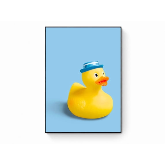 Blue Rubber Duck Pop Art Wall Art Fun Bathroom Decor Y2K Style, Poster ...