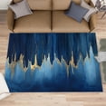Blue Rug, Study Room Rug, Luxury Rugs for Living Room, Abstract Carpet ...