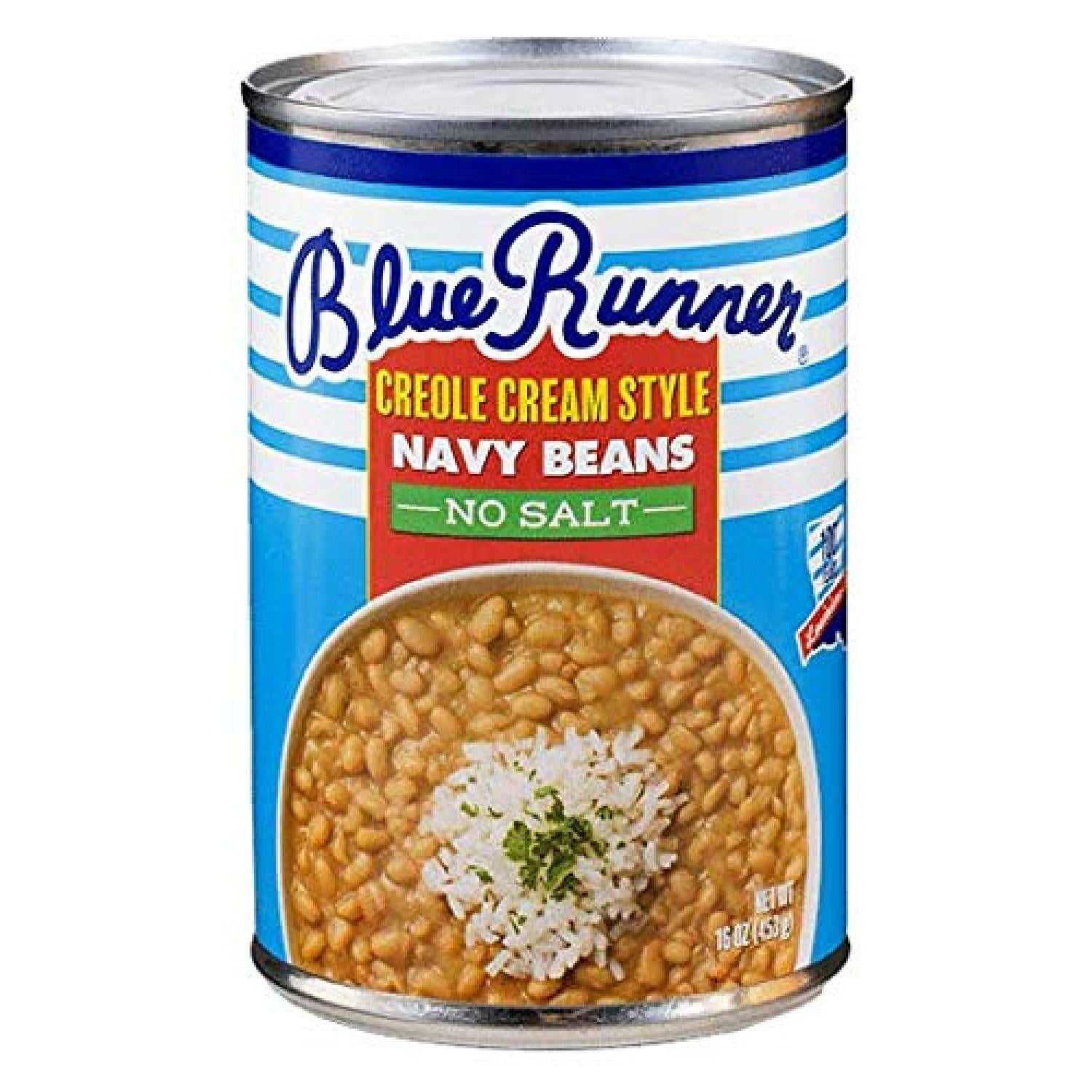 Blue Runner Creole Cream Style Navy Beans (No Salt Added) (Pack of 6 ...