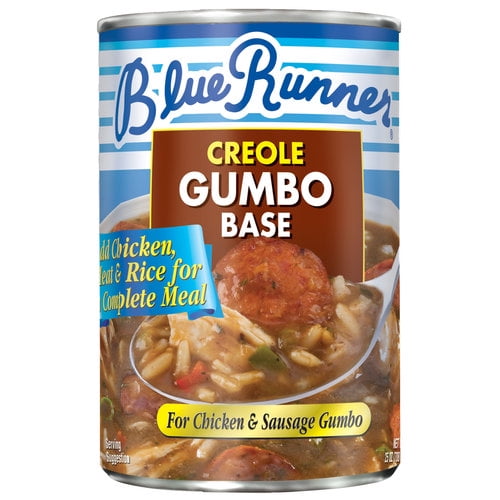 Blue Runner Foods Creole Chicken and Sausage Gumbo Base, 25 oz Can ...