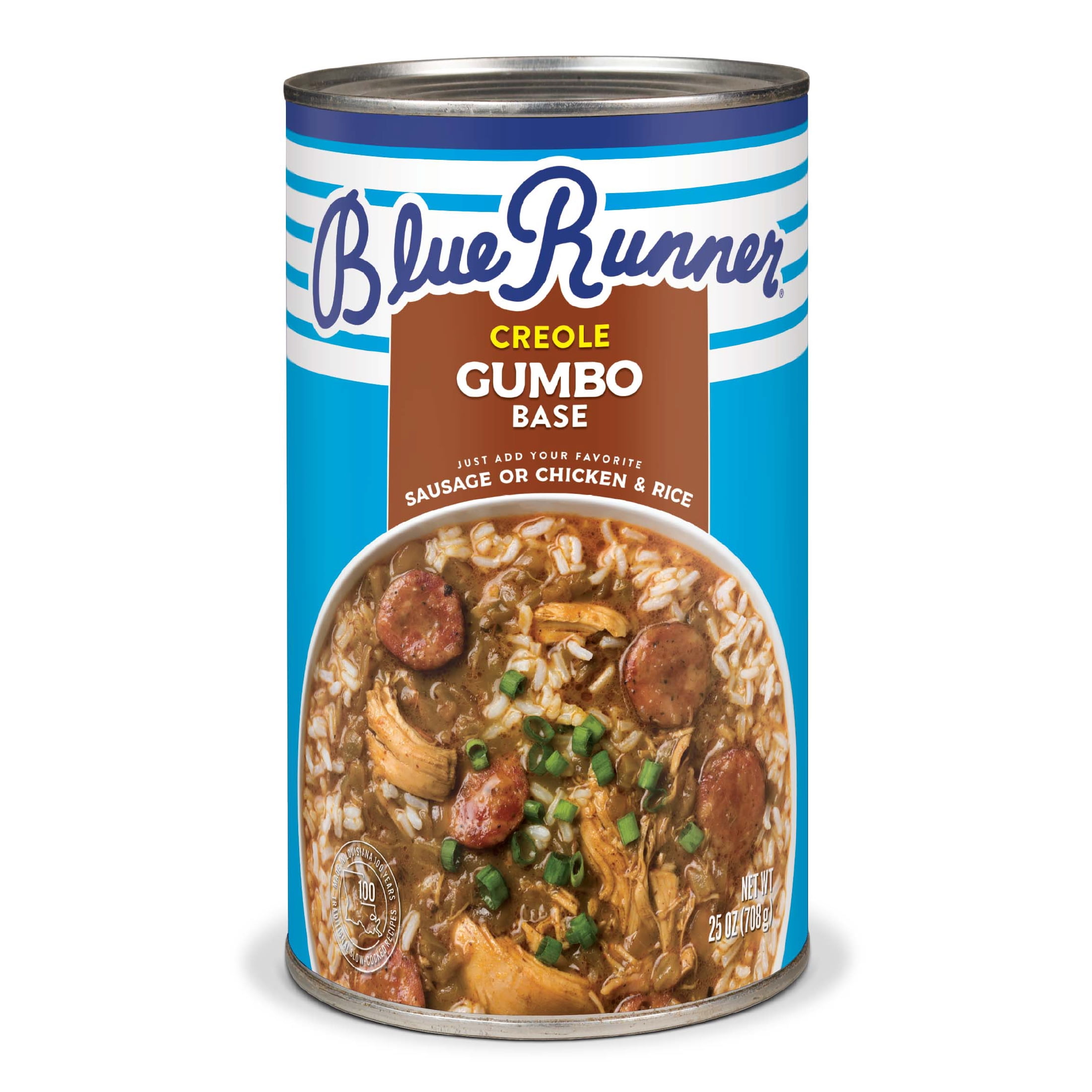 Blue Runner Foods Creole Chicken and Sausage Gumbo Base, 25 oz Can ...