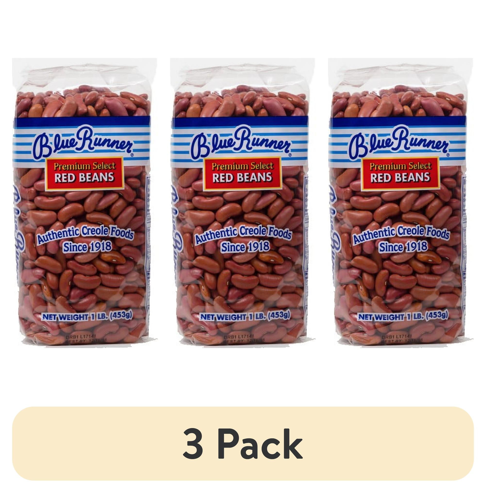 (3 pack) Blue Runner Red Beans, Premium Select, 2 lb bag - Walmart.com