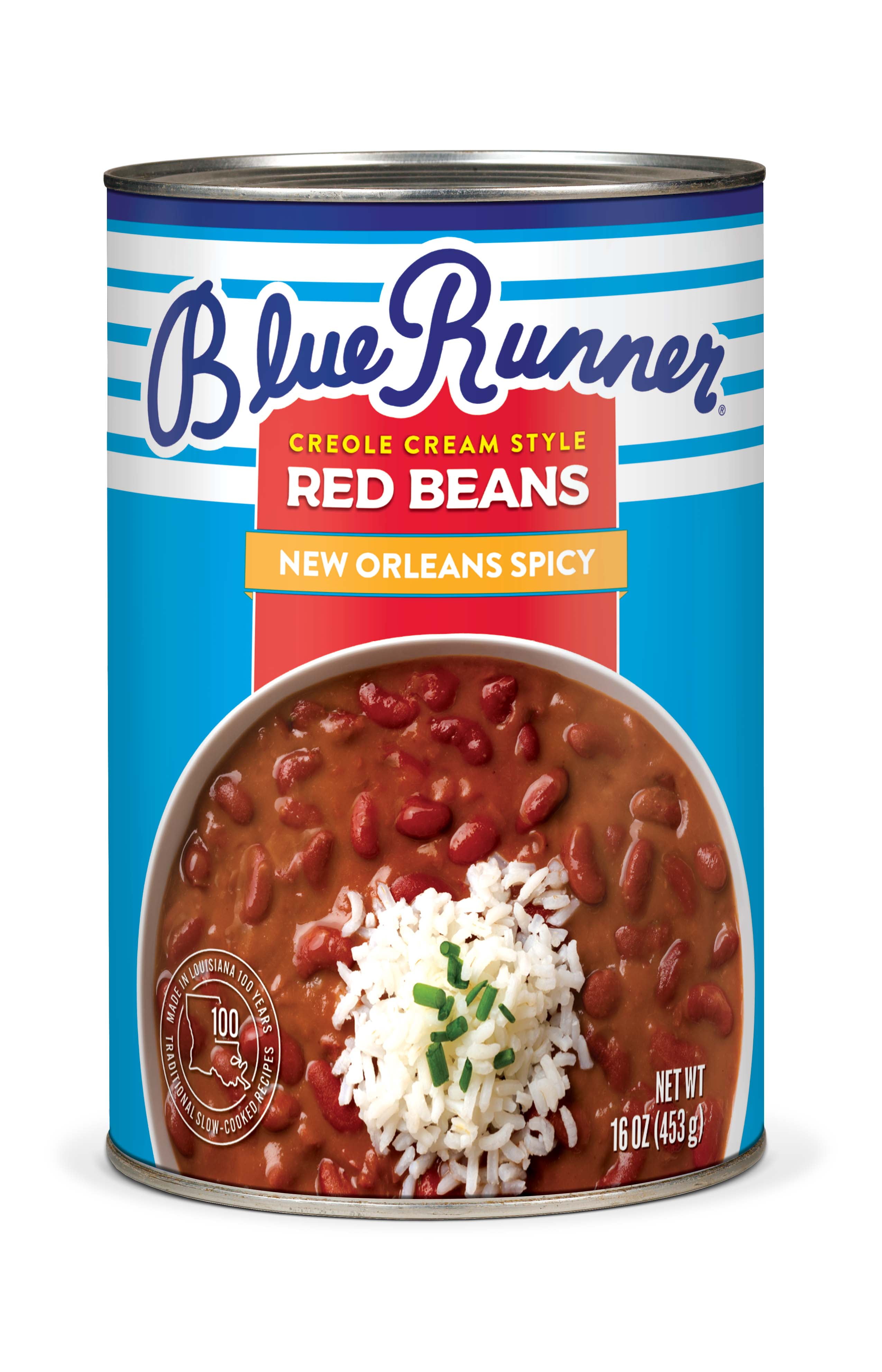 Blue Runner Creole Cream Style Red Beans, New Orleans Spicy, 16 oz Can ...