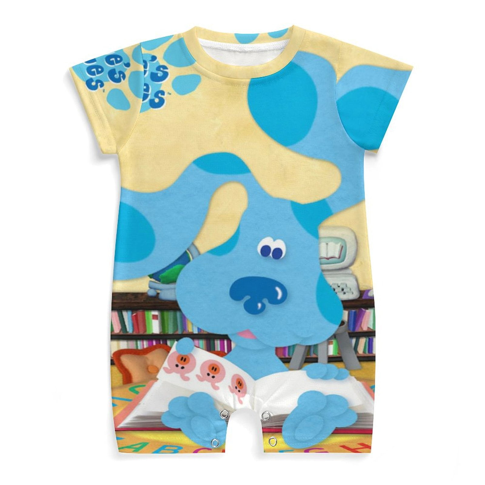Blue'S Clues Baby Boy Girl Short Sleeve Romper Clothing Set Print ...