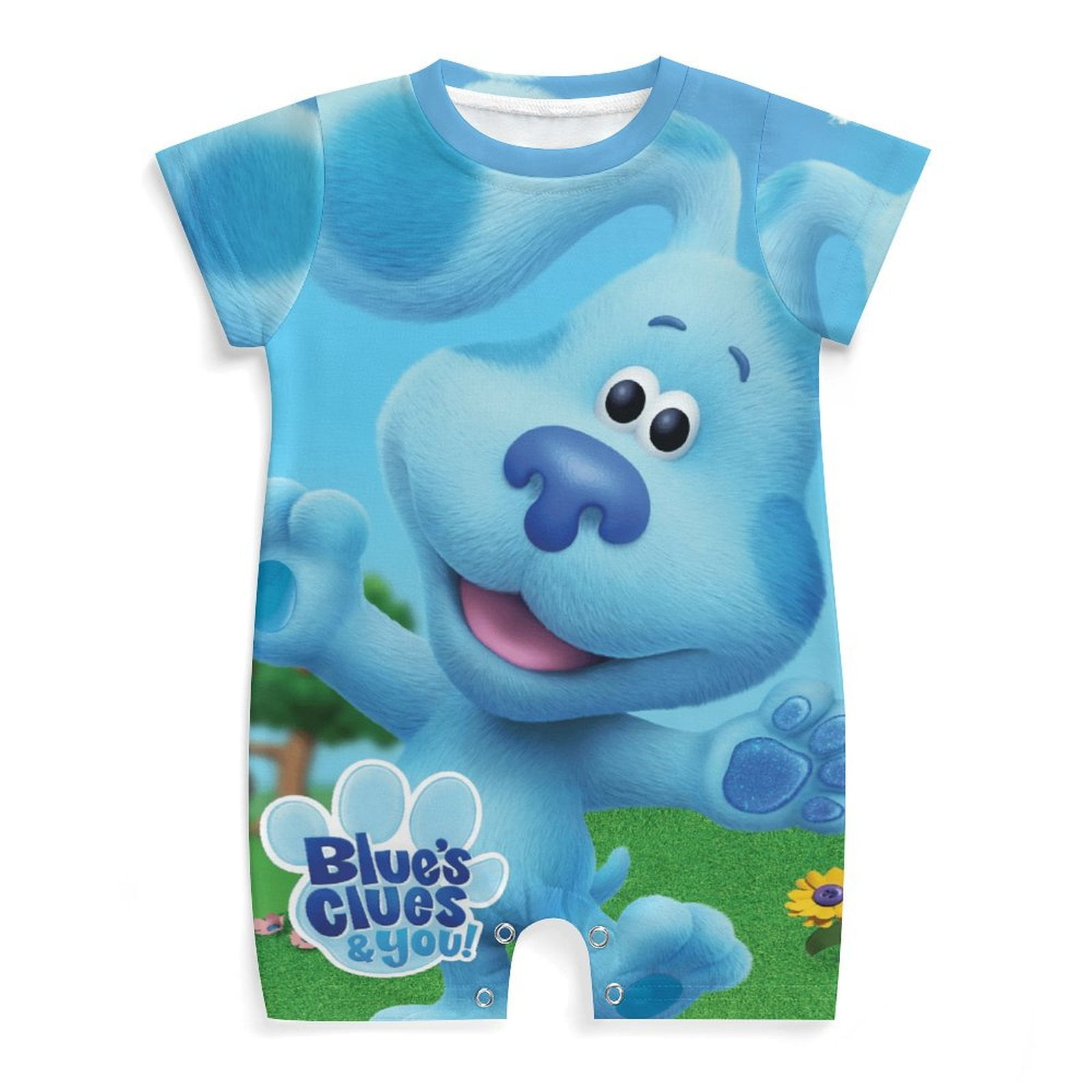 Blue'S Clues Baby Boy Girl Short Sleeve Romper Clothing Set Print ...