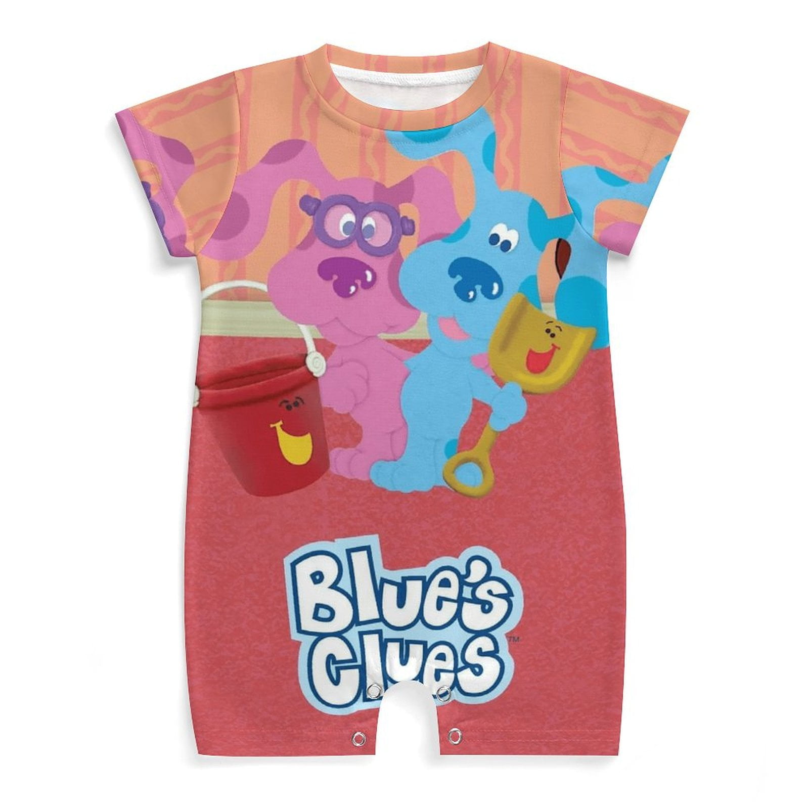 Blue'S Clues Baby Boy Girl Short Sleeve Romper Clothing Set Print ...