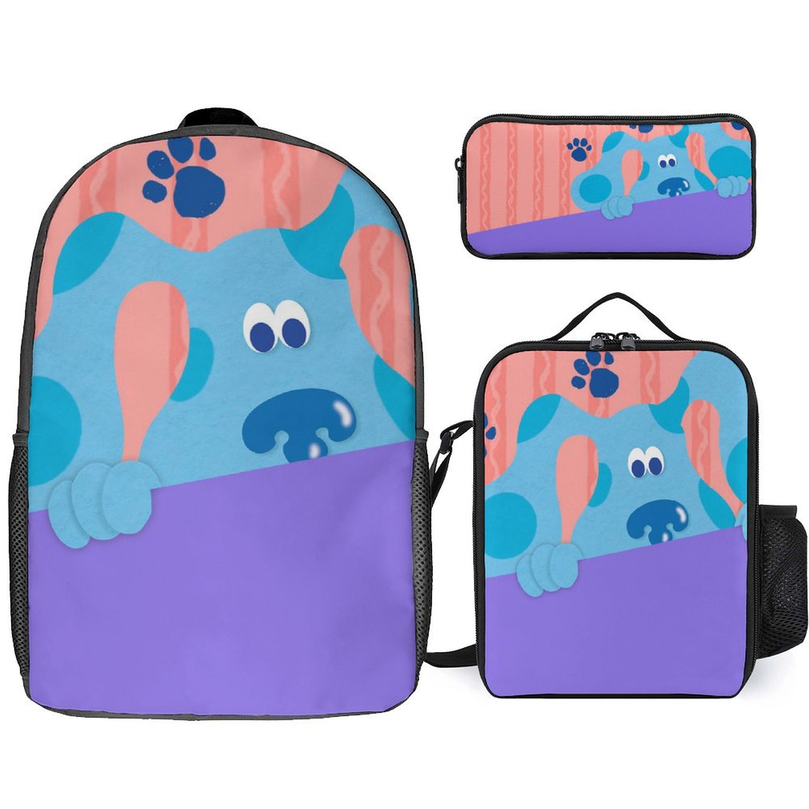 Blue'S Clues Backpacks 3 Piece Set Bookbag with Lunch Bag And Pencil ...