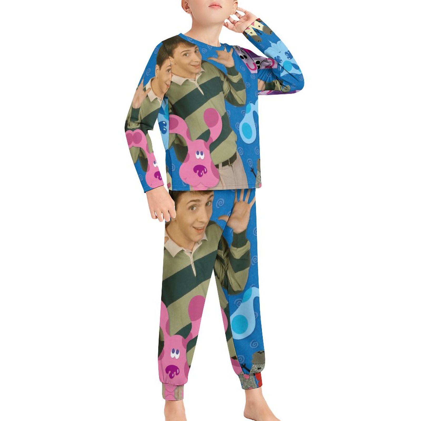 Blue'S Clues Ki-ds Pajamas 2 Piece Pjs Set Little Big Bo-ys Gi-rls ...