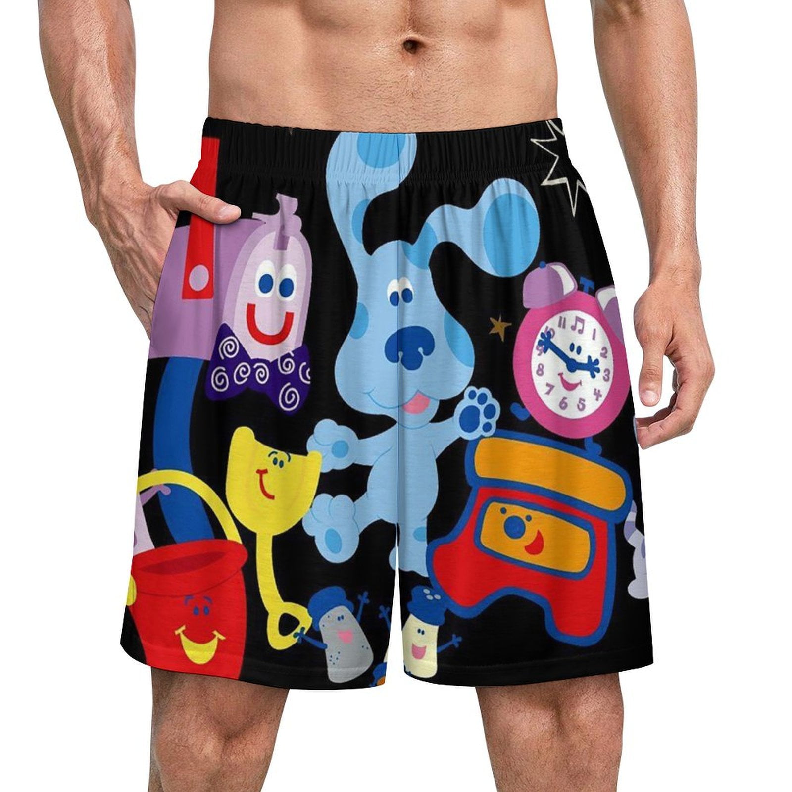 Blue'S Clues Men's Pajama Shorts Soft Sleepwear Bottoms Elastic ...