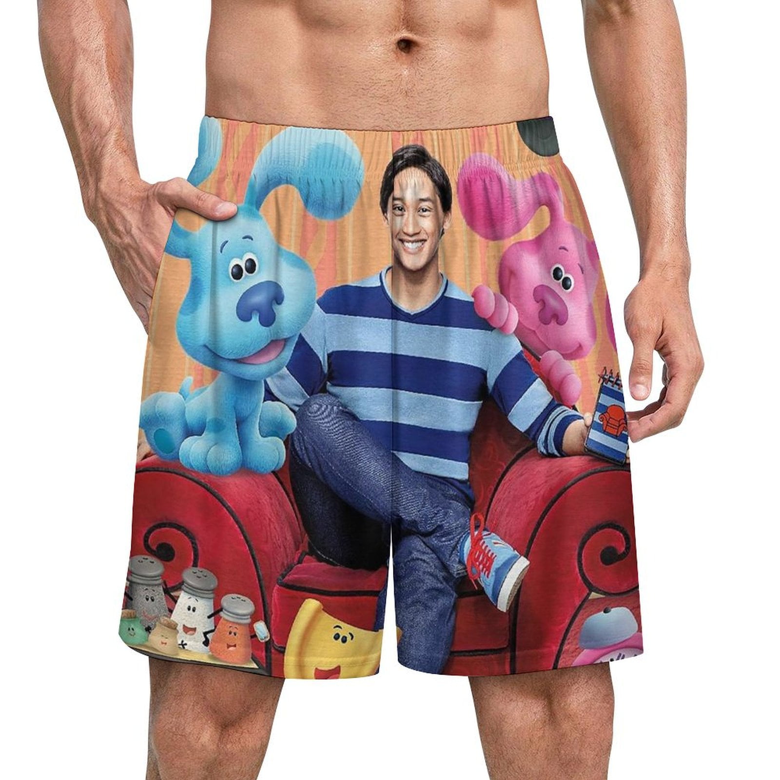 Blue'S Clues Men's Pajama Shorts Soft Sleepwear Bottoms Elastic ...