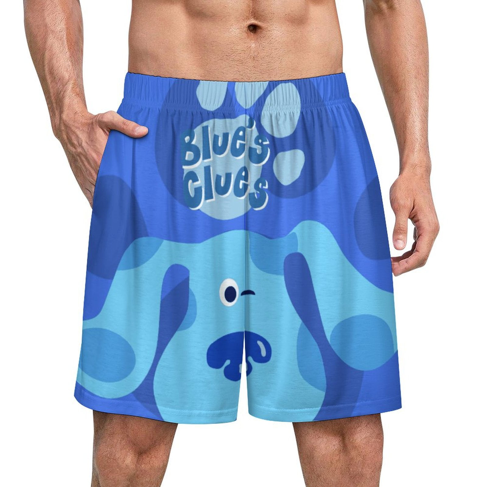 Blue'S Clues Men's Pajama Shorts Soft Sleepwear Bottoms Elastic ...