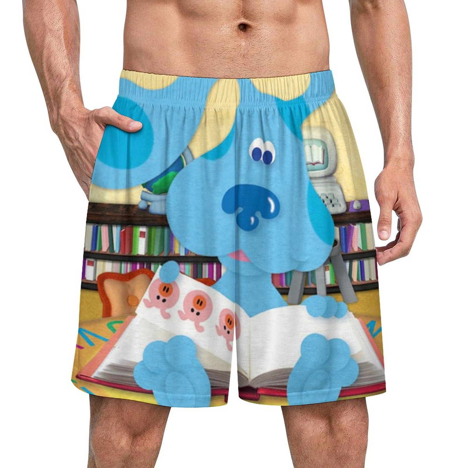 Blue'S Clues Men's Pajama Shorts Soft Sleepwear Bottoms Elastic ...