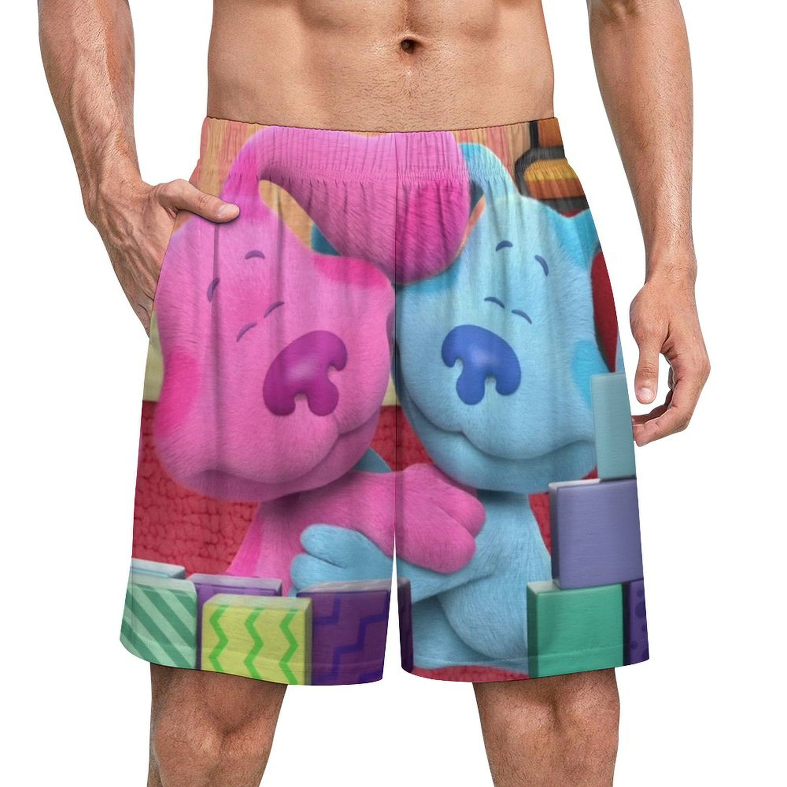Blue'S Clues Men's Pajama Shorts Soft Sleepwear Bottoms Elastic ...