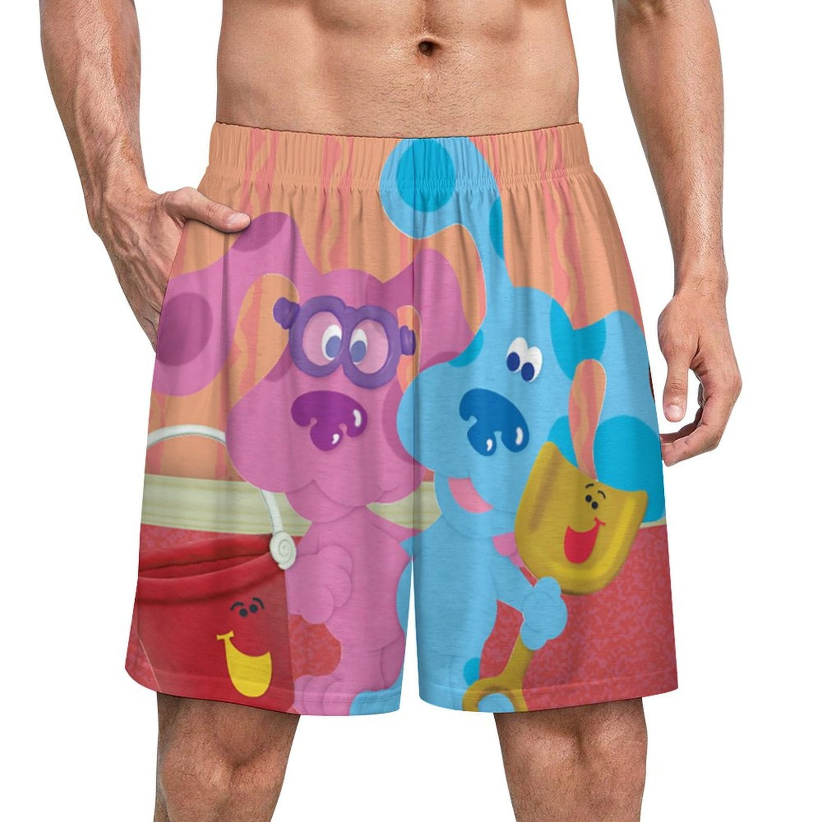 Blue'S Clues Men's Pajama Shorts Soft Sleepwear Bottoms Elastic ...