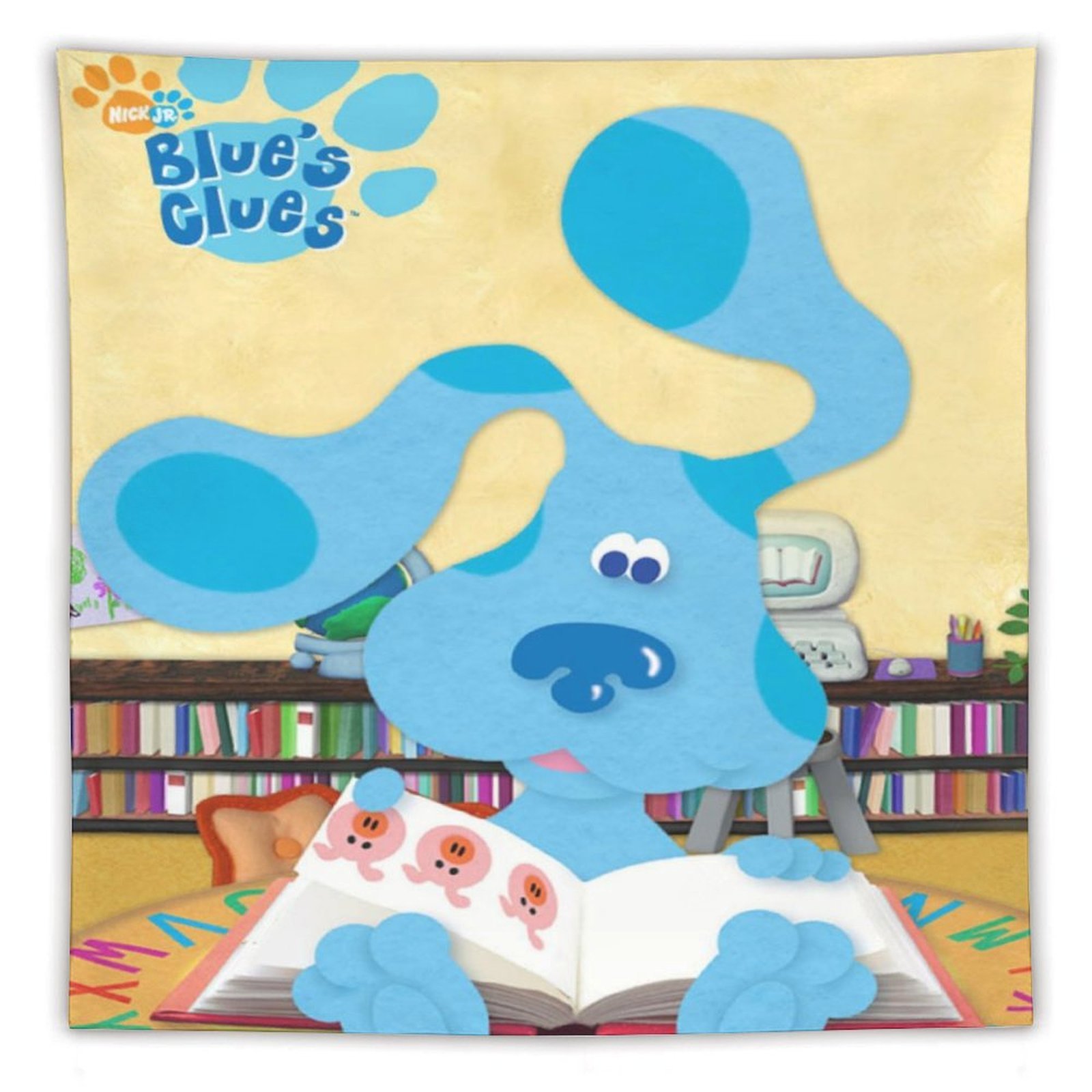 Blue'S Clues Tapestry Wall Hanging Wall Art Decor Wall Tapestry For ...