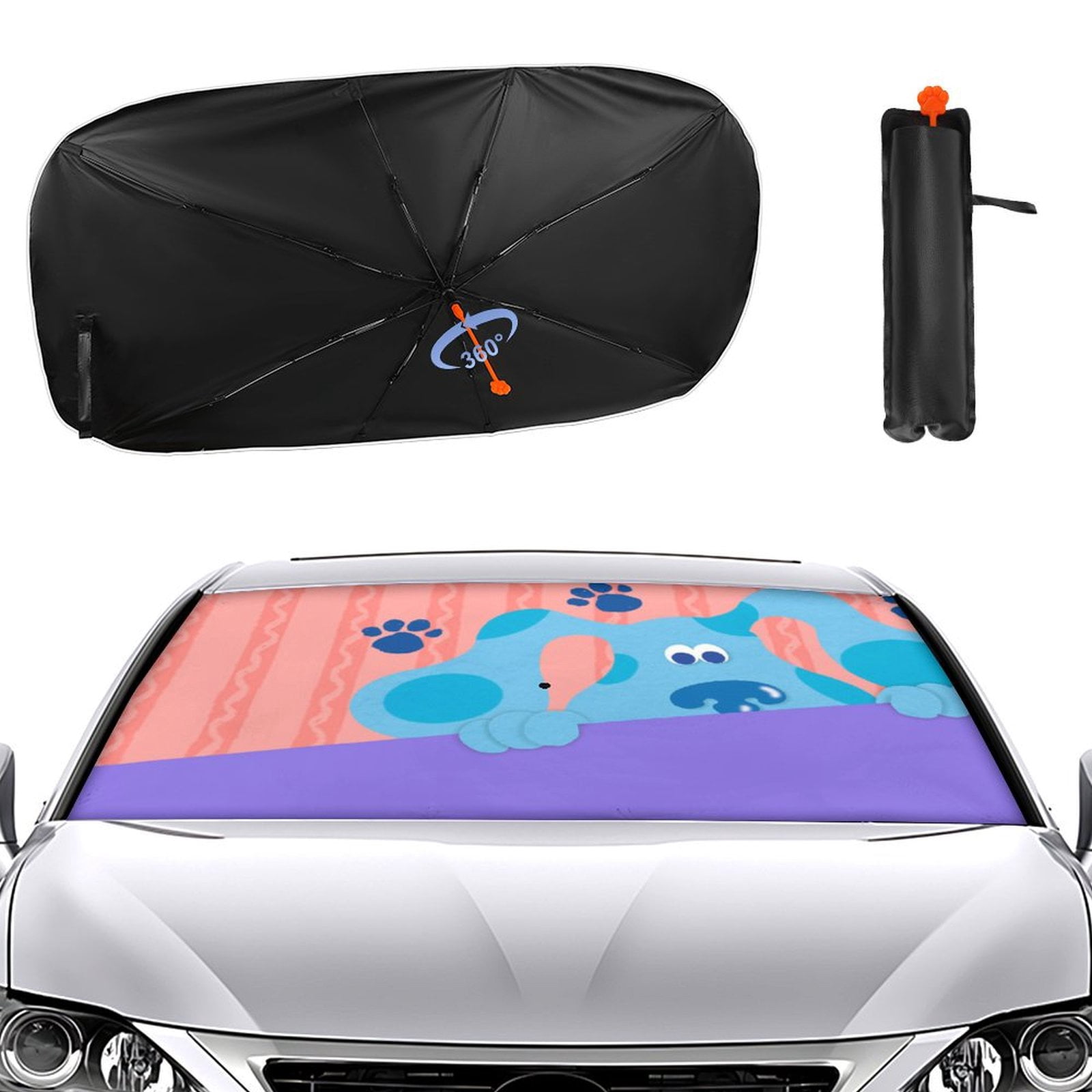 Blue'S Clues Windshield Sun Shade Umbrella - Foldable Car Window Shades ...