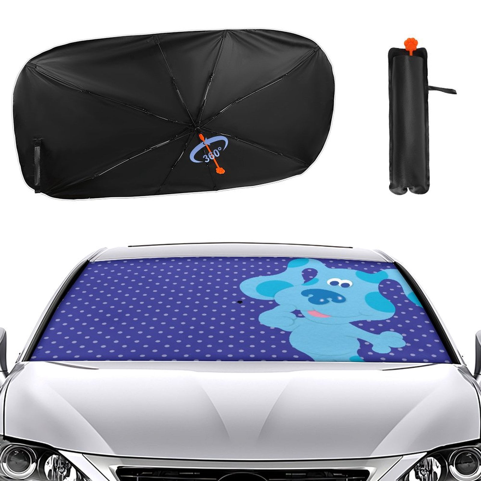 Blue'S Clues Windshield Sun Shade Umbrella - Foldable Car Window Shades ...