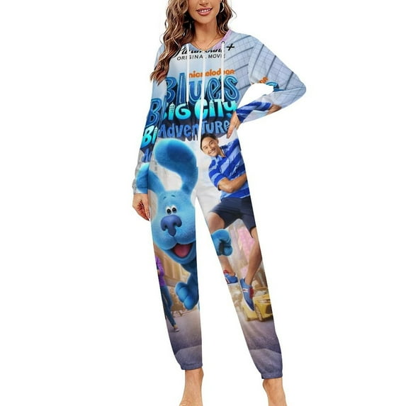 Blue'S Clues Women Men Pajamas Zipper Onesie Jumpsuit Hooded One Piece ...
