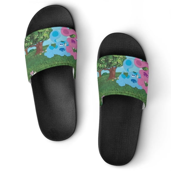 Blue'S Clues Womens Mens House Slippers Non-Slip Pool Sliders Shower ...