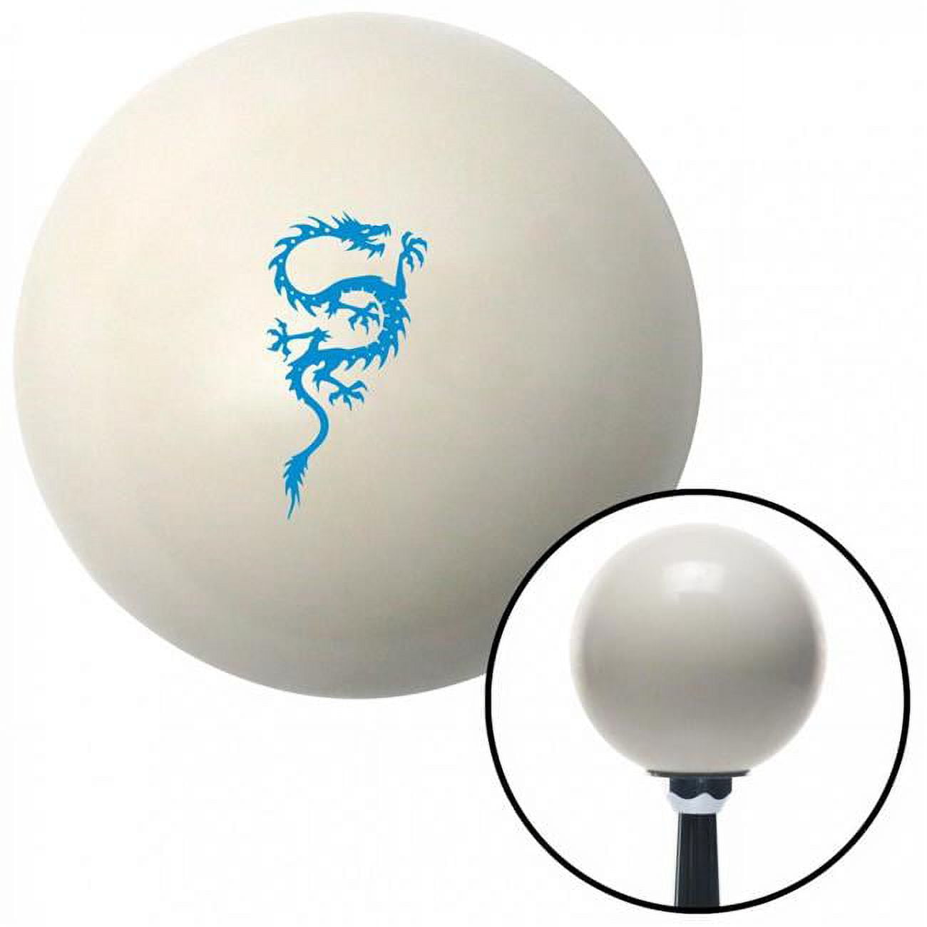 Blue S Shaped Dragon Ivory Shift Knob with M16 x 1.5 Insert Shifter ...