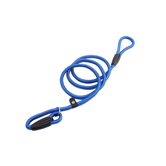 Blue S Sliding Adjustable P-Rope Dog Leash With One-Body Looped Layout ...