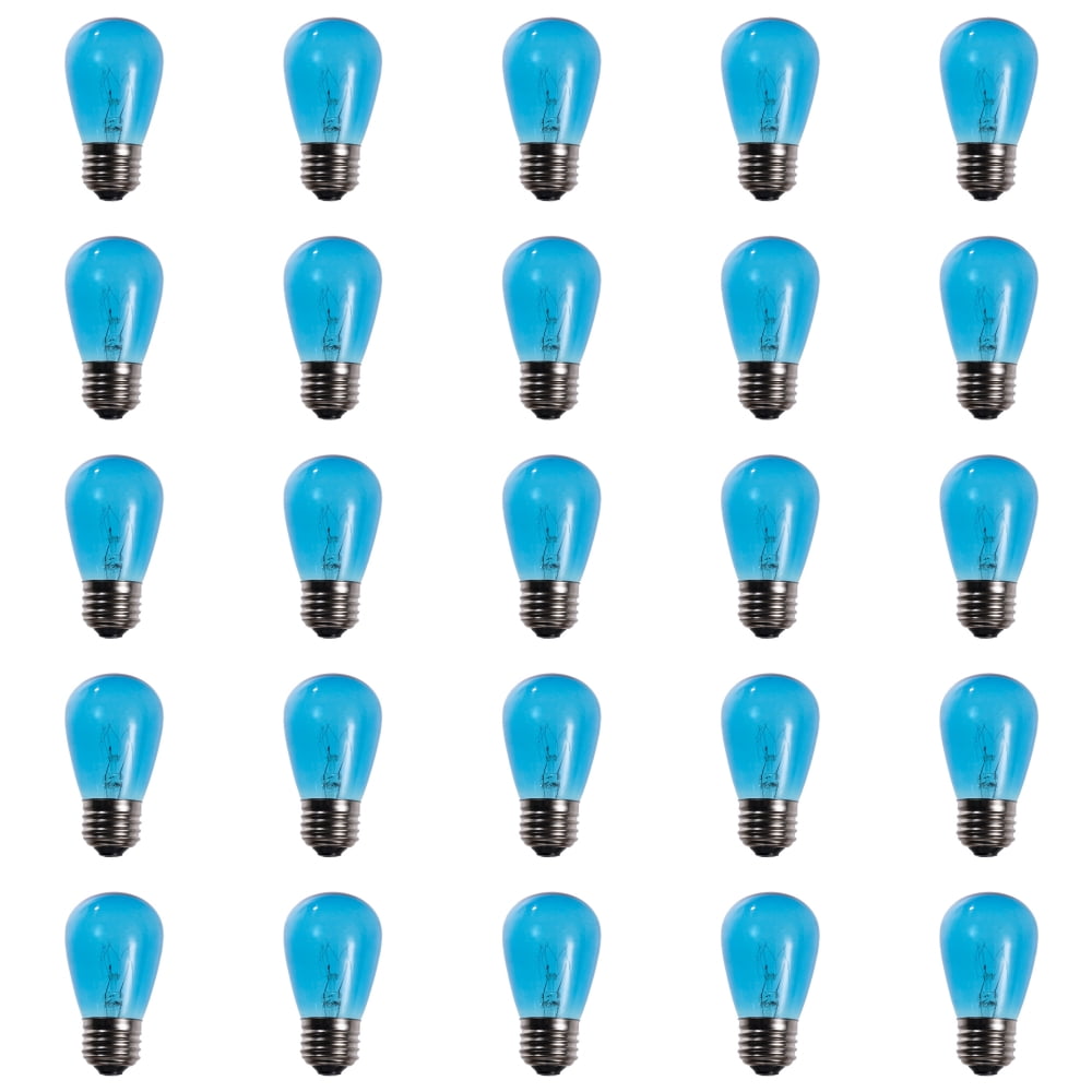 Blue S14 Incandescent Bulbs - Box of 25 - Walmart.com