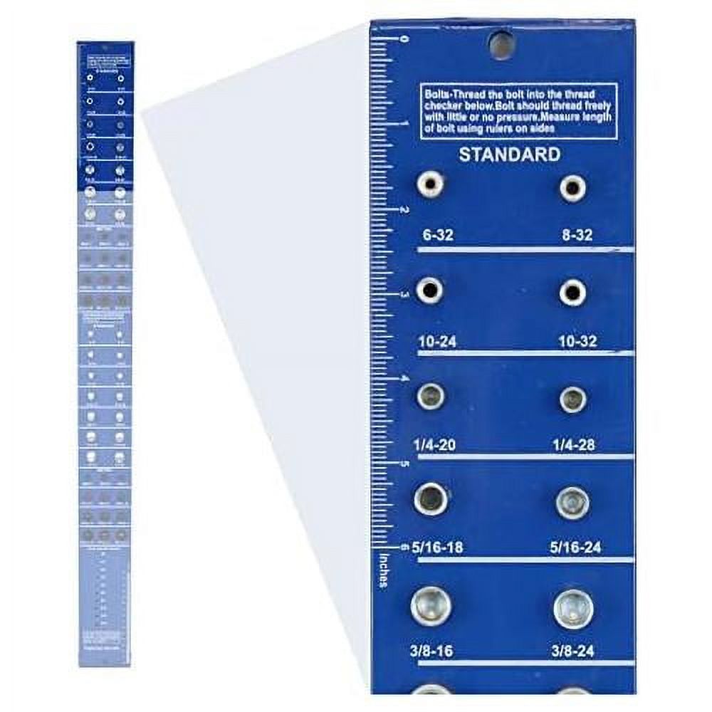 Blue SAE Metric Bolt Gauge Check A Thread Tool - Walmart.com