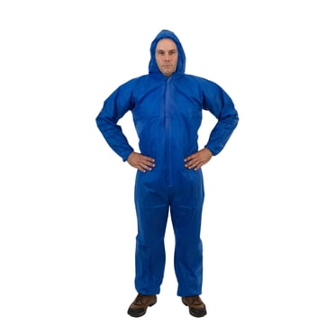 Navy Blue Polypropylene Coverall, Elastic Wrist, Open Ankle - Walmart.com