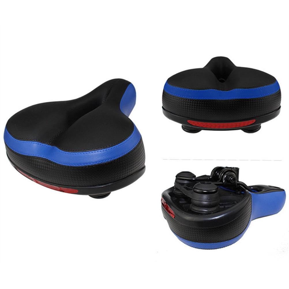 Blue Saddle with Reflective Stickers for Night Safety Ergonomic Design ...