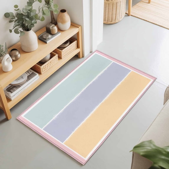 Blue Sage Green Color Block Rectangle Area Rug 2x3ft,Living Room Rug ...