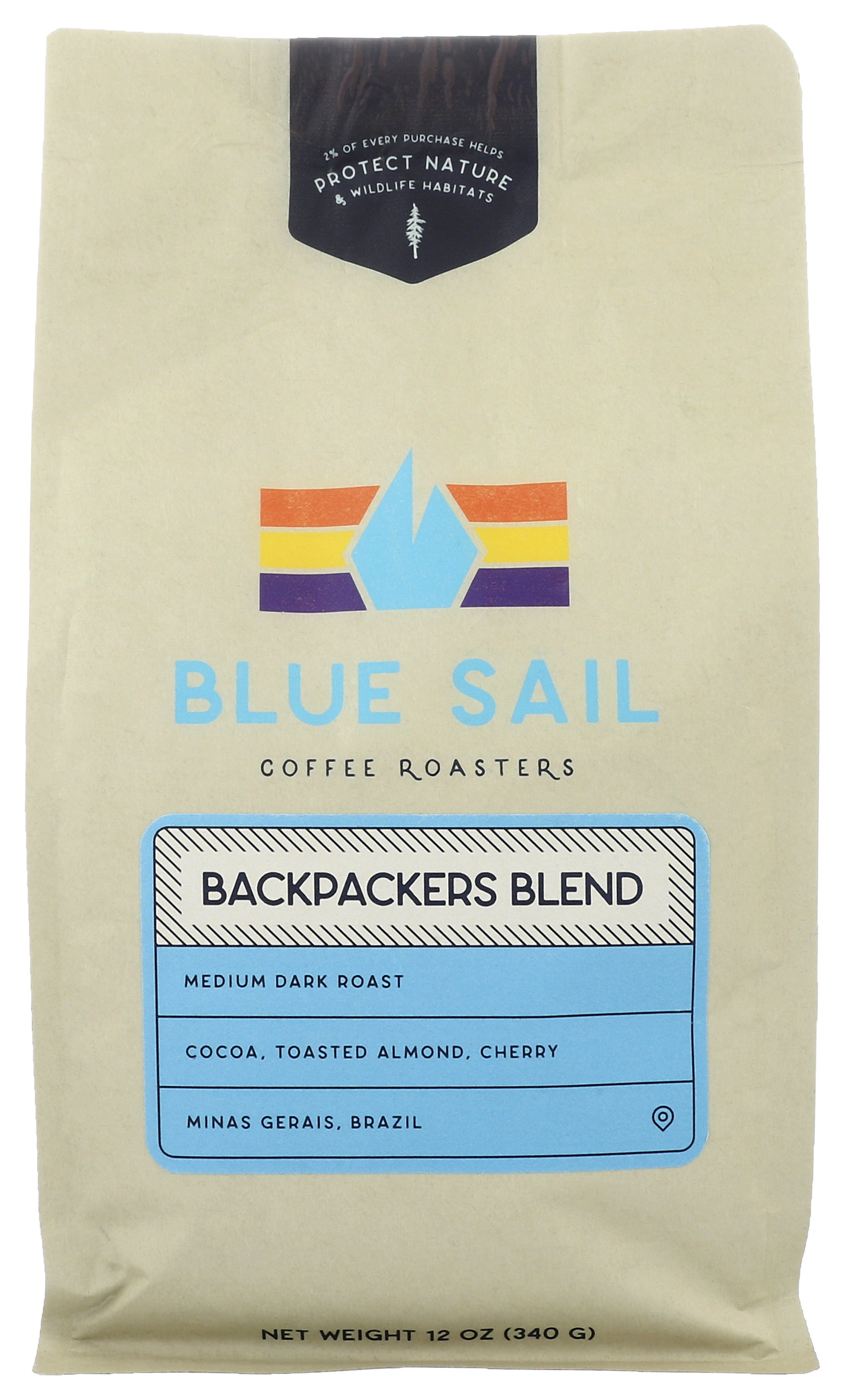 Blue Sail Coffee Backpacker's Blend, Espresso, Medium Dark Roast, Whole ...