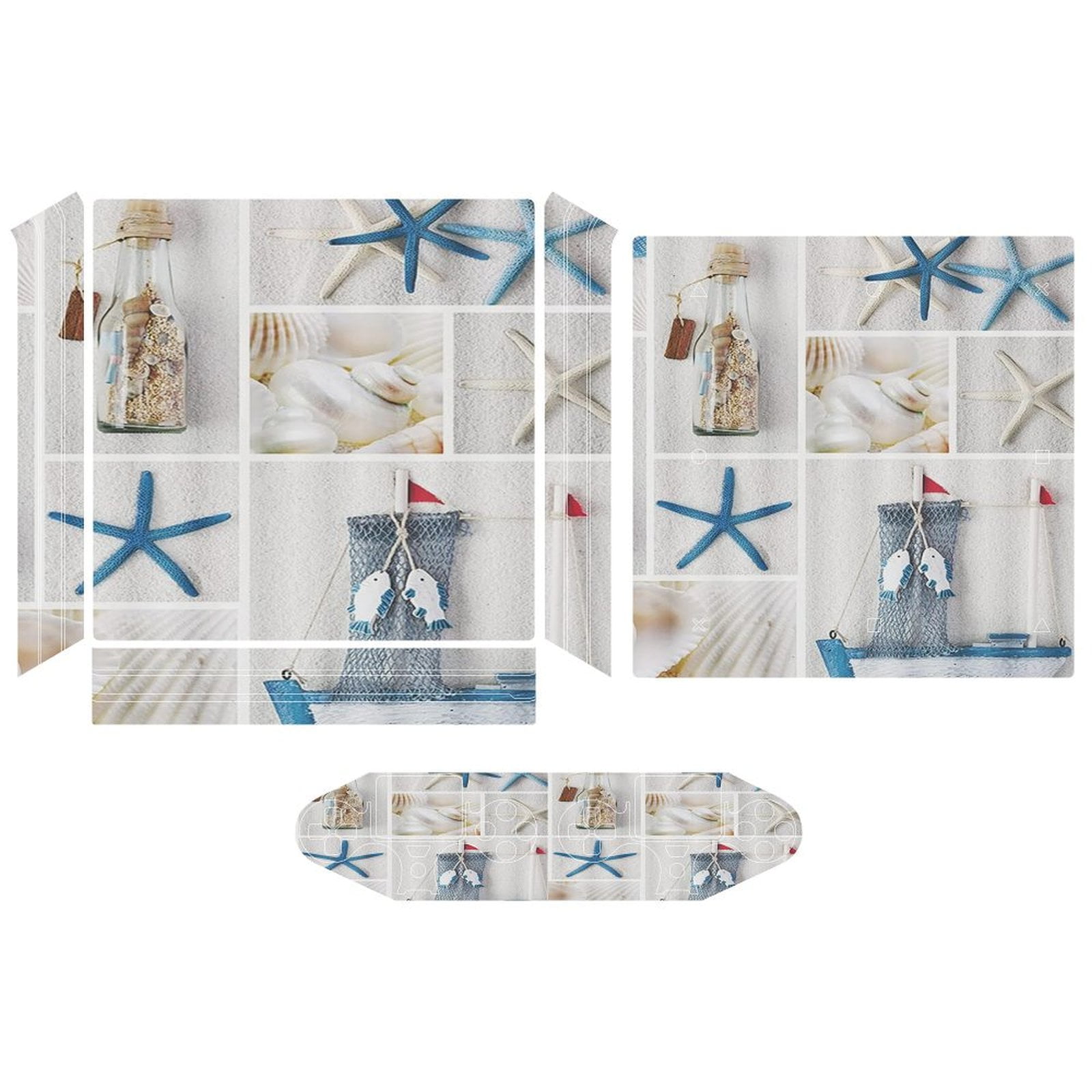 Blue Sand Beach Sea Shells PS4/PS4 Pro/PS4 Slim Skin Sticker For ...