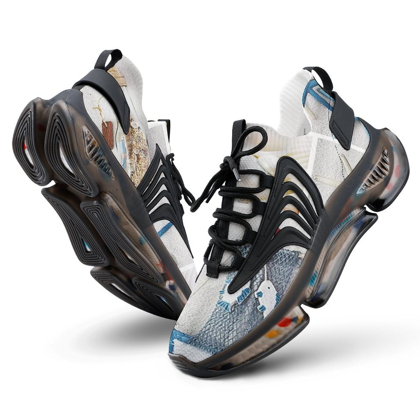 Blue Sand Beach Sea Shells Walking Shoes for Men Woman Lightweight ...