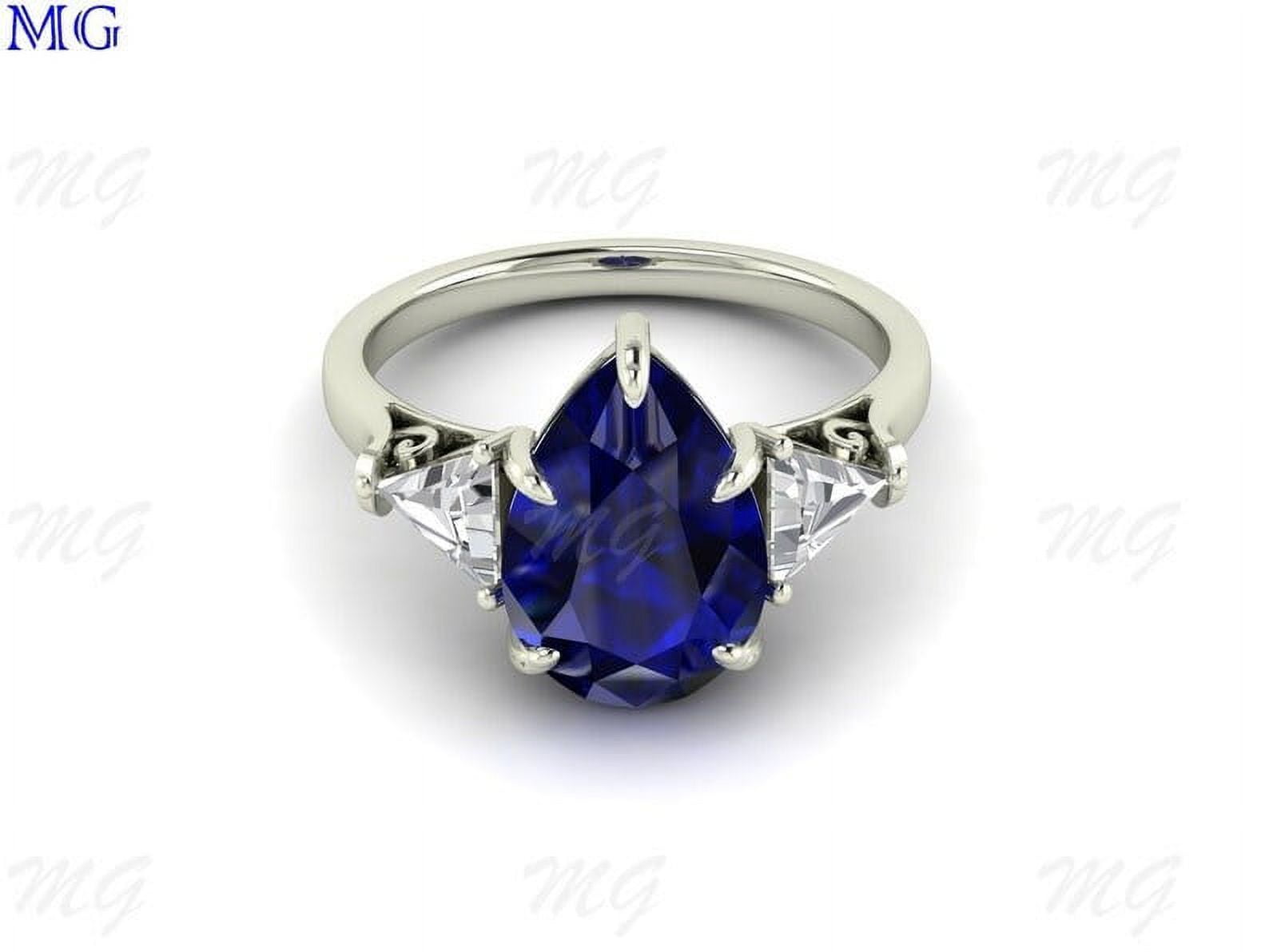 Blue Sapphire 925 Sterling Silver Women Gifts Ring, Victorian Blue Sapphire Engagement Ring ...