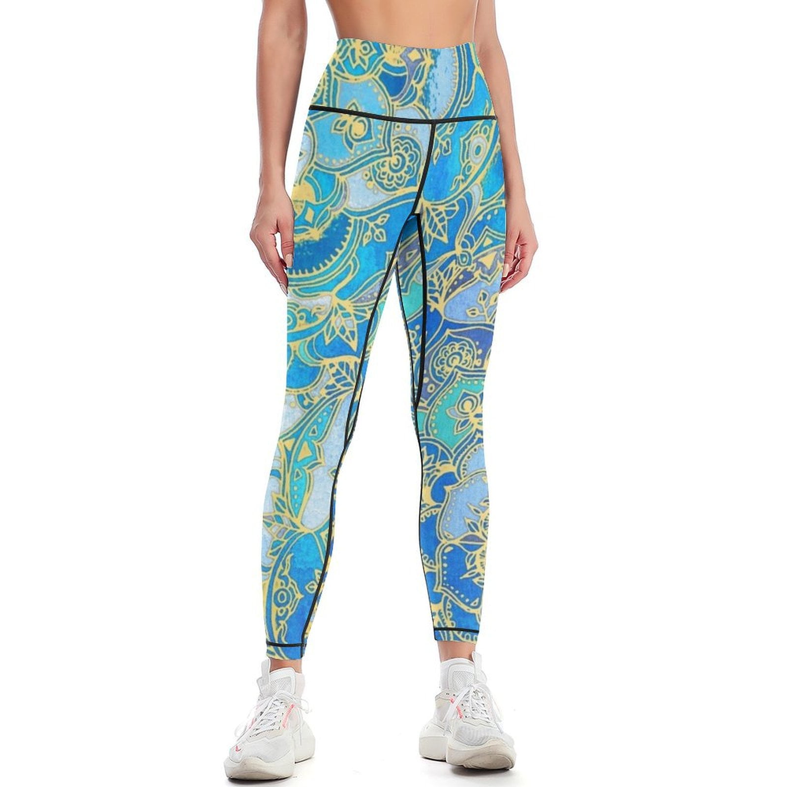 Blue Sapphire Mandalas (Customer Request) Leggings exercise clothing ...